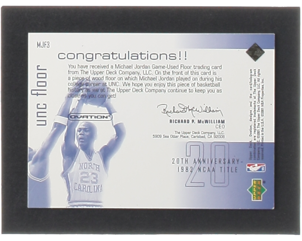 Michael Jordan 2001-02 Upper Deck Ovation MJ UNC Memorabilia #MJF3 ...