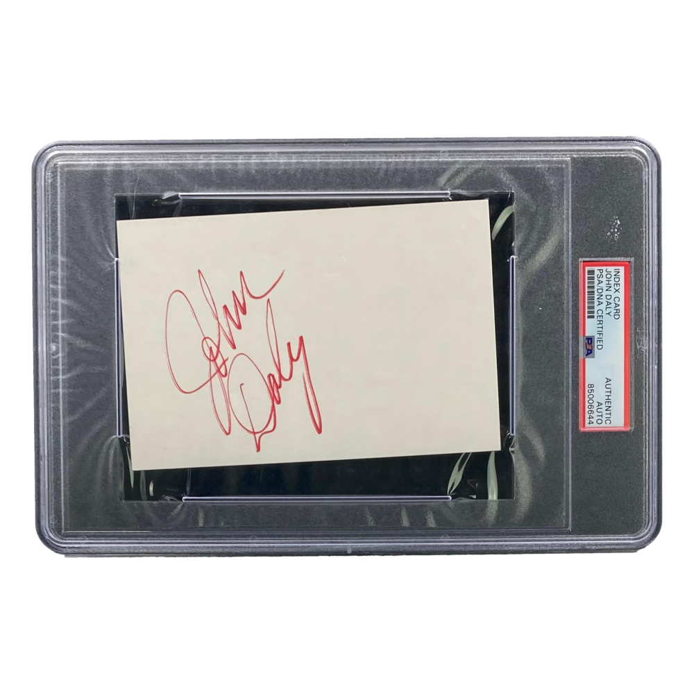 John Daly Signed Index Card (PSA) | Pristine Auction