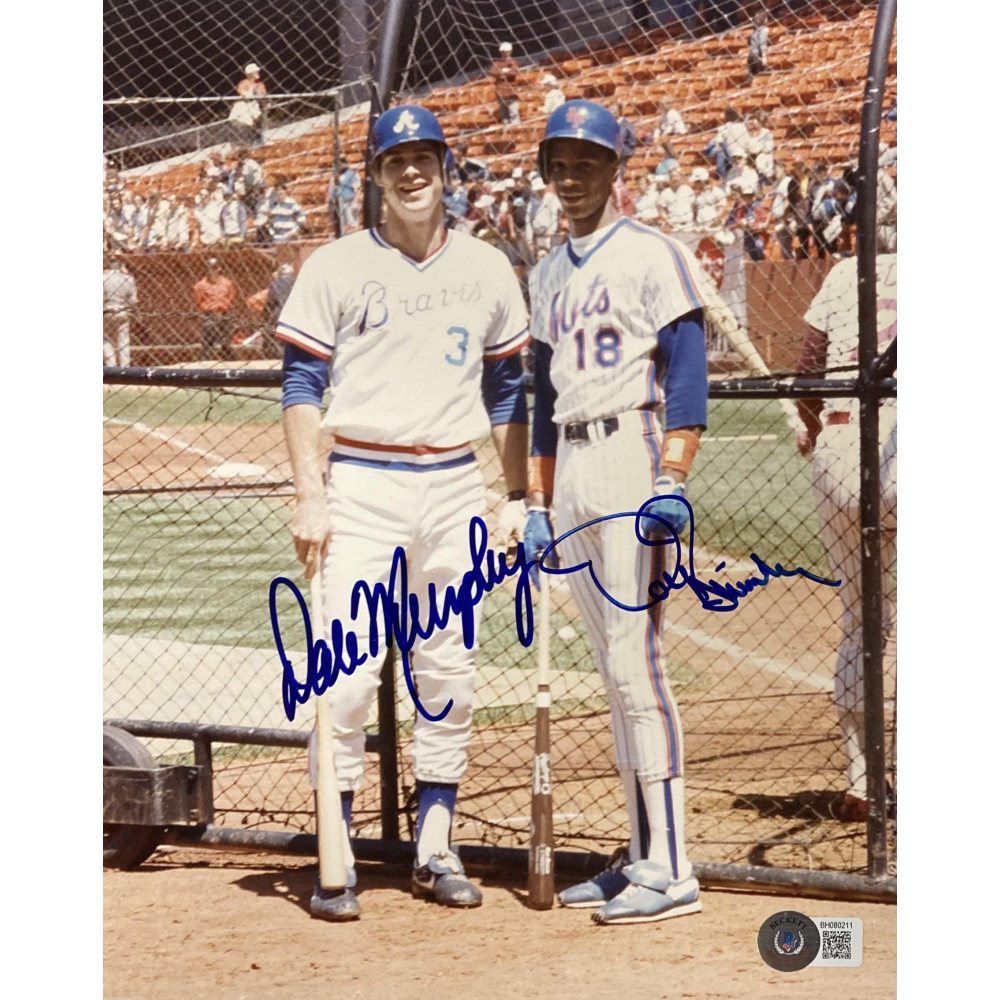 Dale Murphy & Darryl Strawberry Signed 8x10 Photo (Beckett) | Pristine ...