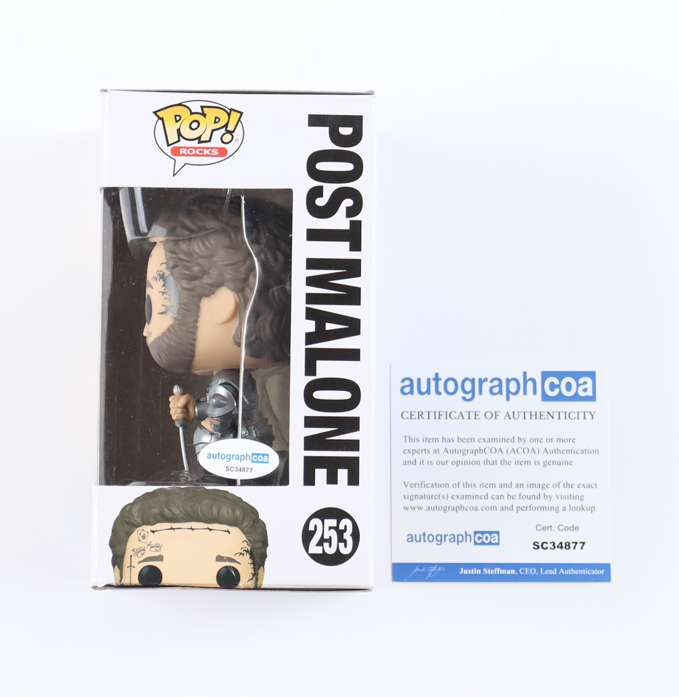 Post Malone Signed "Post Malone" #254 Post Malone Funko Pop! Vinyl ...