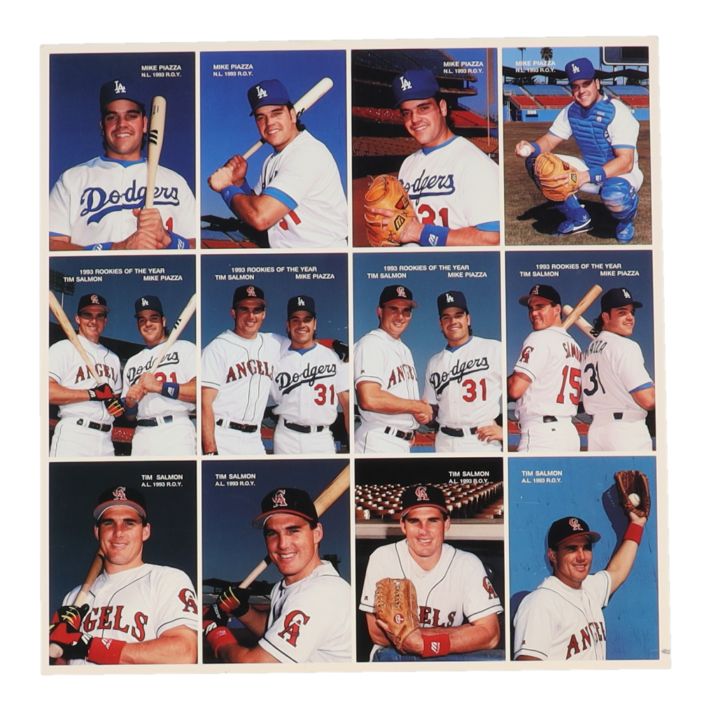 1994 Mother's Cookies Uncut Card Sheet Featuring Tim Salmon & Mike Piazza | Pristine Auction