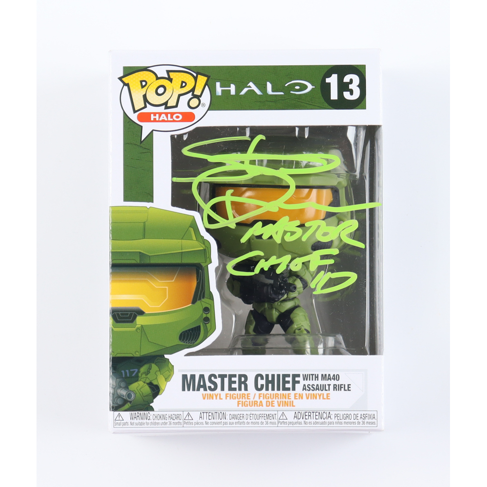 Steve Downes Signed "Halo" #13 Master Chief With MA40 Assault Rifle ...