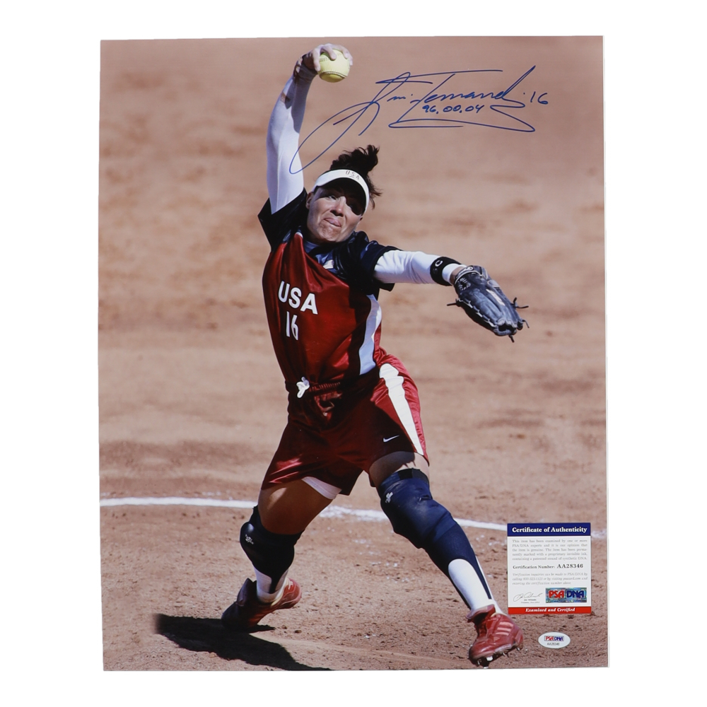Lisa Fernandez Signed Team USA 16x20 Photo Inscribed "96.00.04" (PSA ...