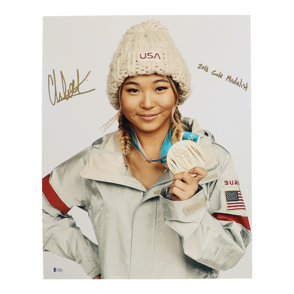 Chloe Kim Signed Team USA 16x20 Photo Inscribed "2018 Gold Medalist ...