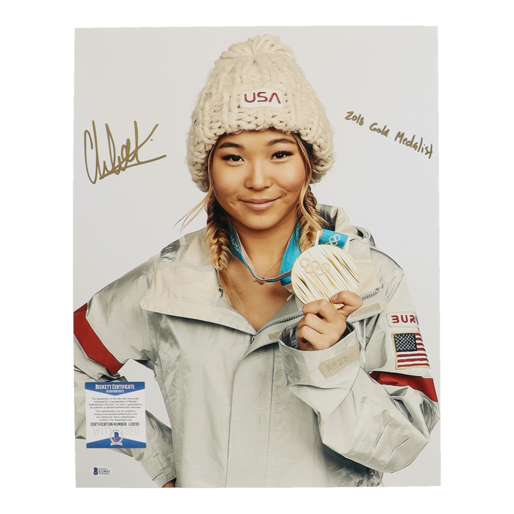 Chloe Kim Signed Team USA 16x20 Photo Inscribed "2018 Gold Medalist ...