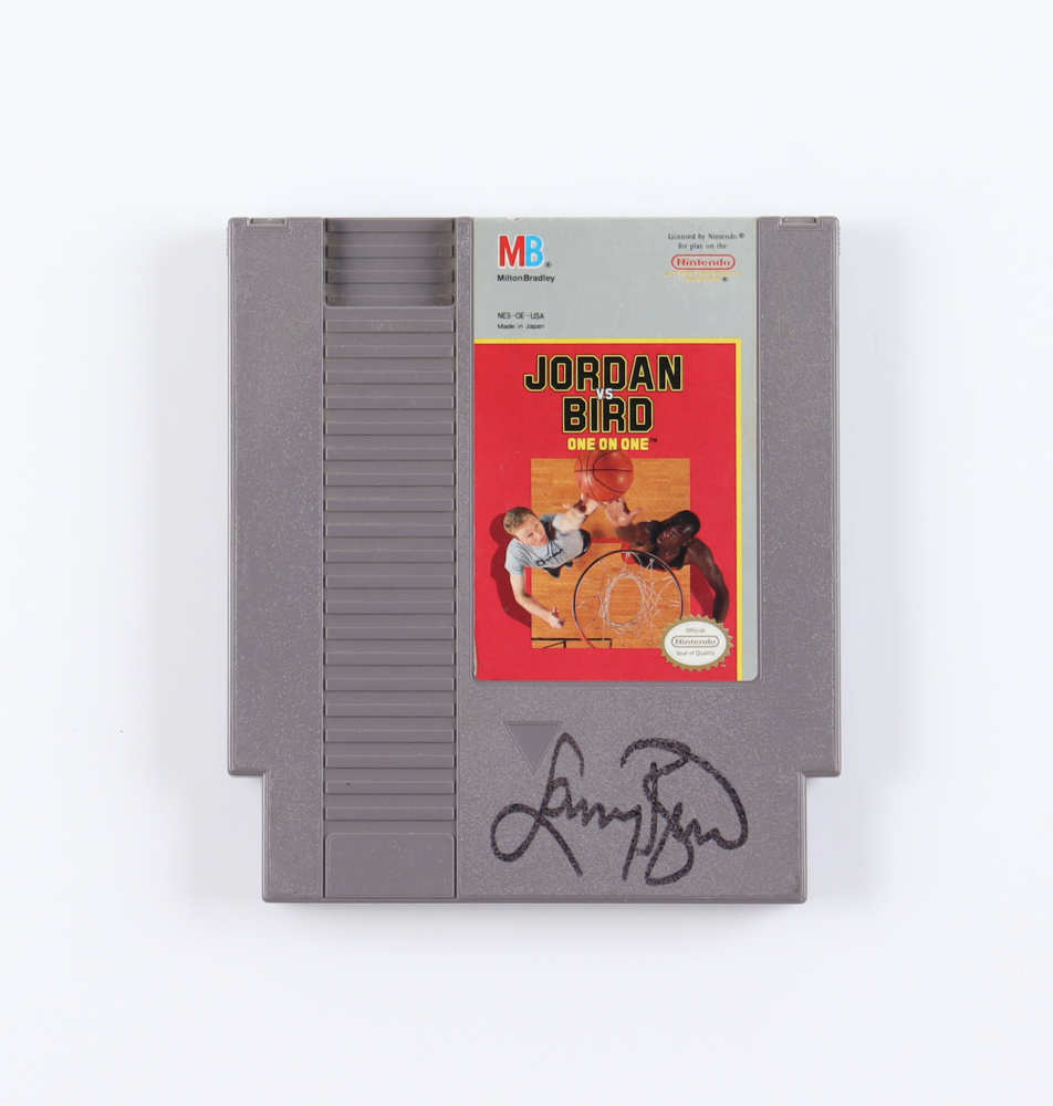 Larry Bird Signed Vintage Nintendo NES "Jordan vs. Bird: One on One ...