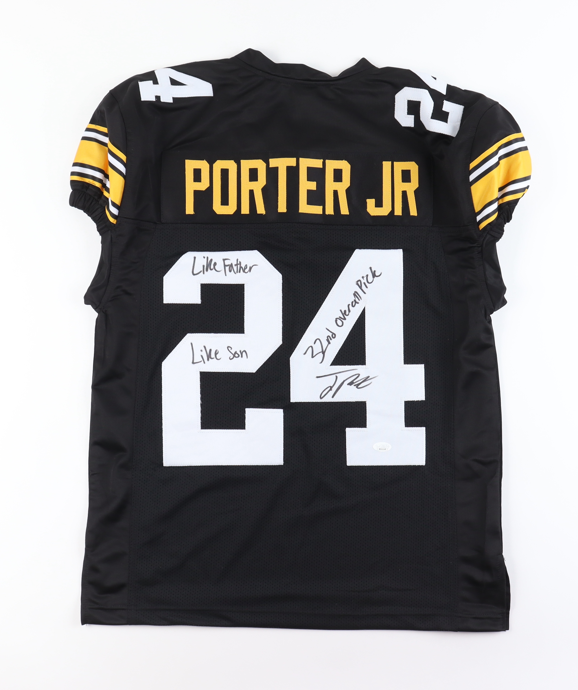 Joey Porter Jr. Signed Jersey Inscribed "Like Father Like Son" & "32nd ...