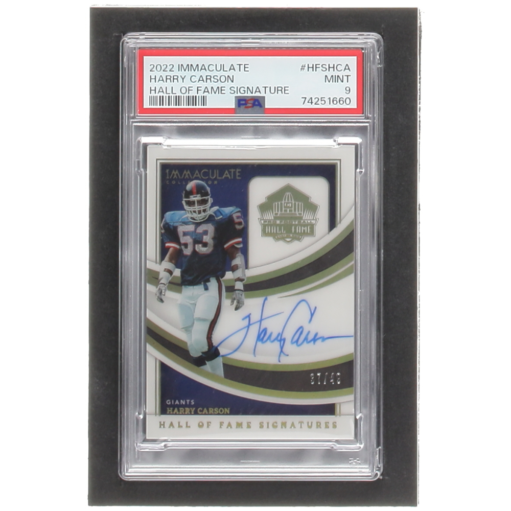Harry Carson 2022 Immaculate Collection Immaculate HOF Signatures #17 ...