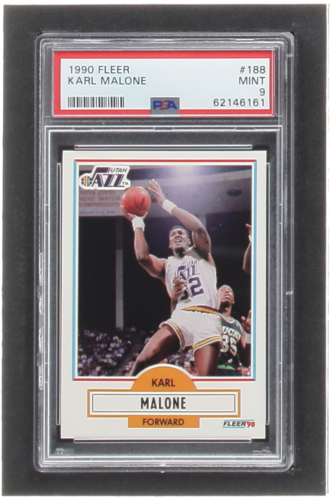 Karl Malone 1990-91 Fleer #188 (PSA 9) | Pristine Auction