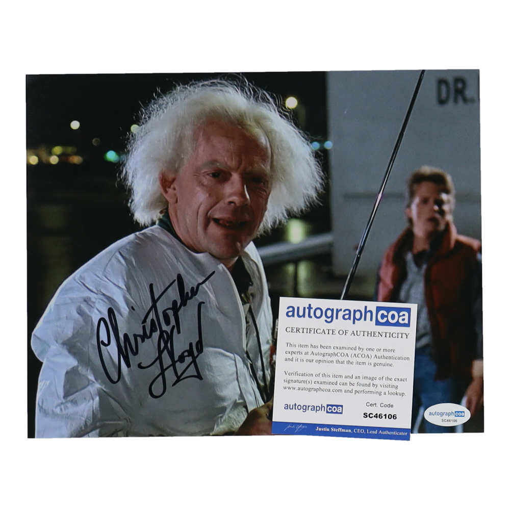 Christopher Lloyd Signed "Back To The Future" 8x10 Photo (ACOA ...