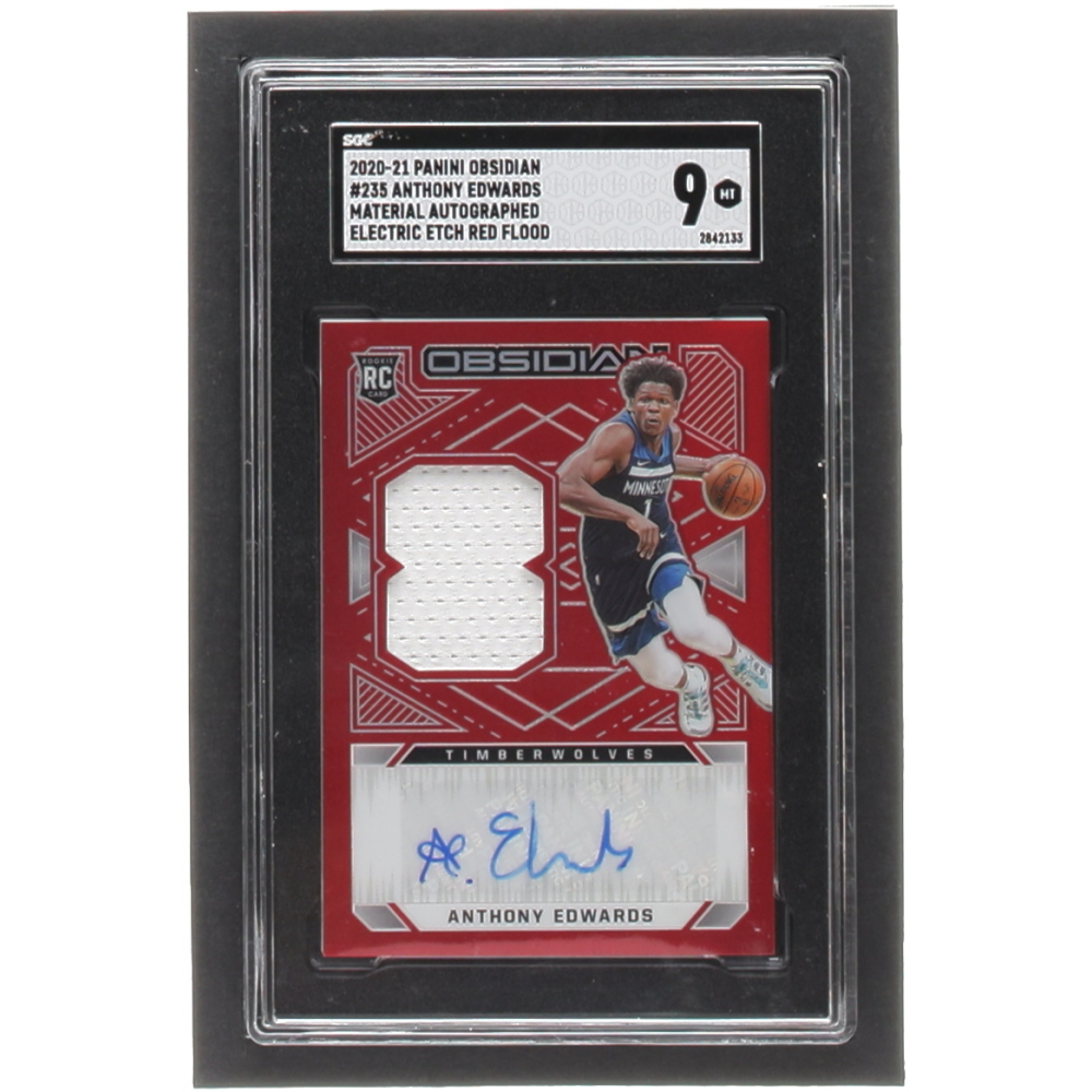 Anthony Edwards 2020-21 Panini Obsidian Electric Etch Red Flood #235 ...