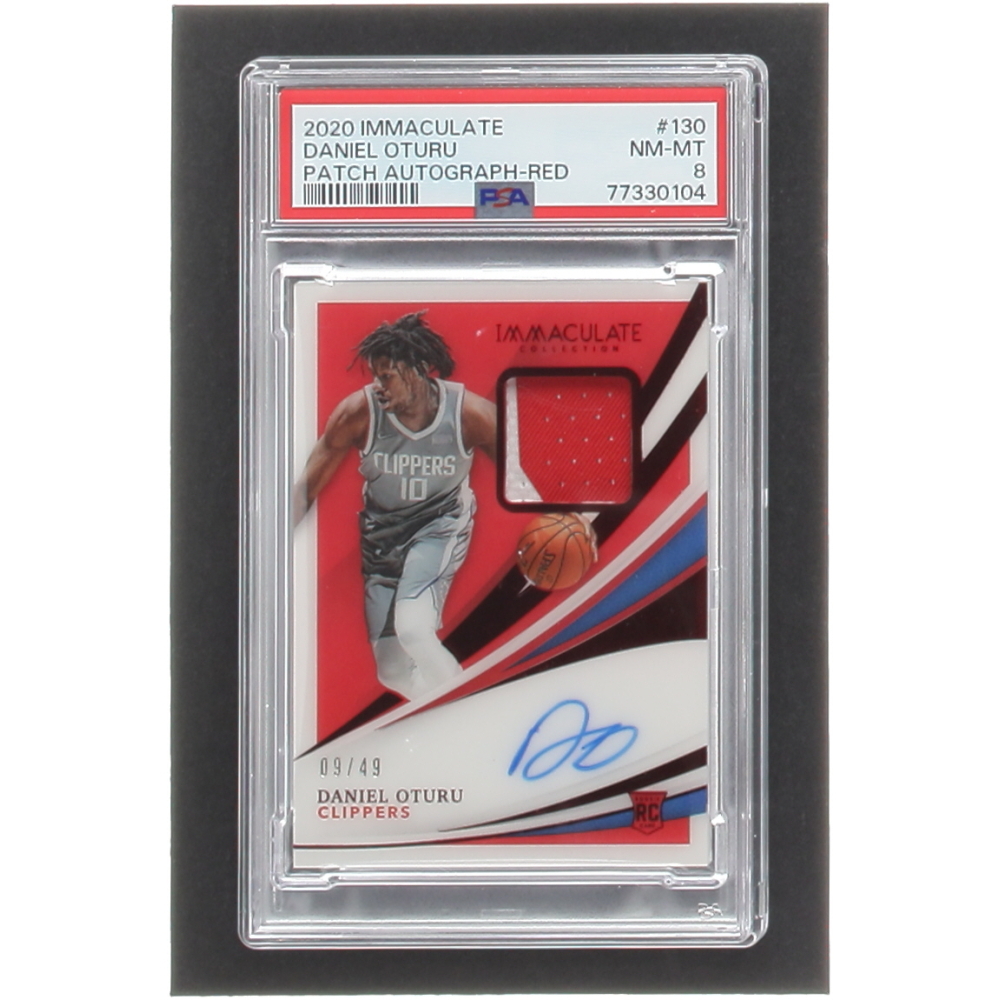 Daniel Oturu 2020-21 Immaculate Collection Red #130 Jersey Autograph ...