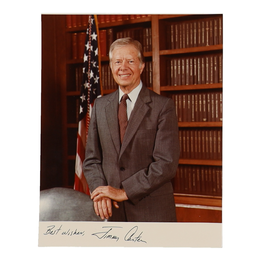 Jimmy Carter Signed 8x10 Photo Inscribed "Best Wishes" (JSA) | Pristine ...