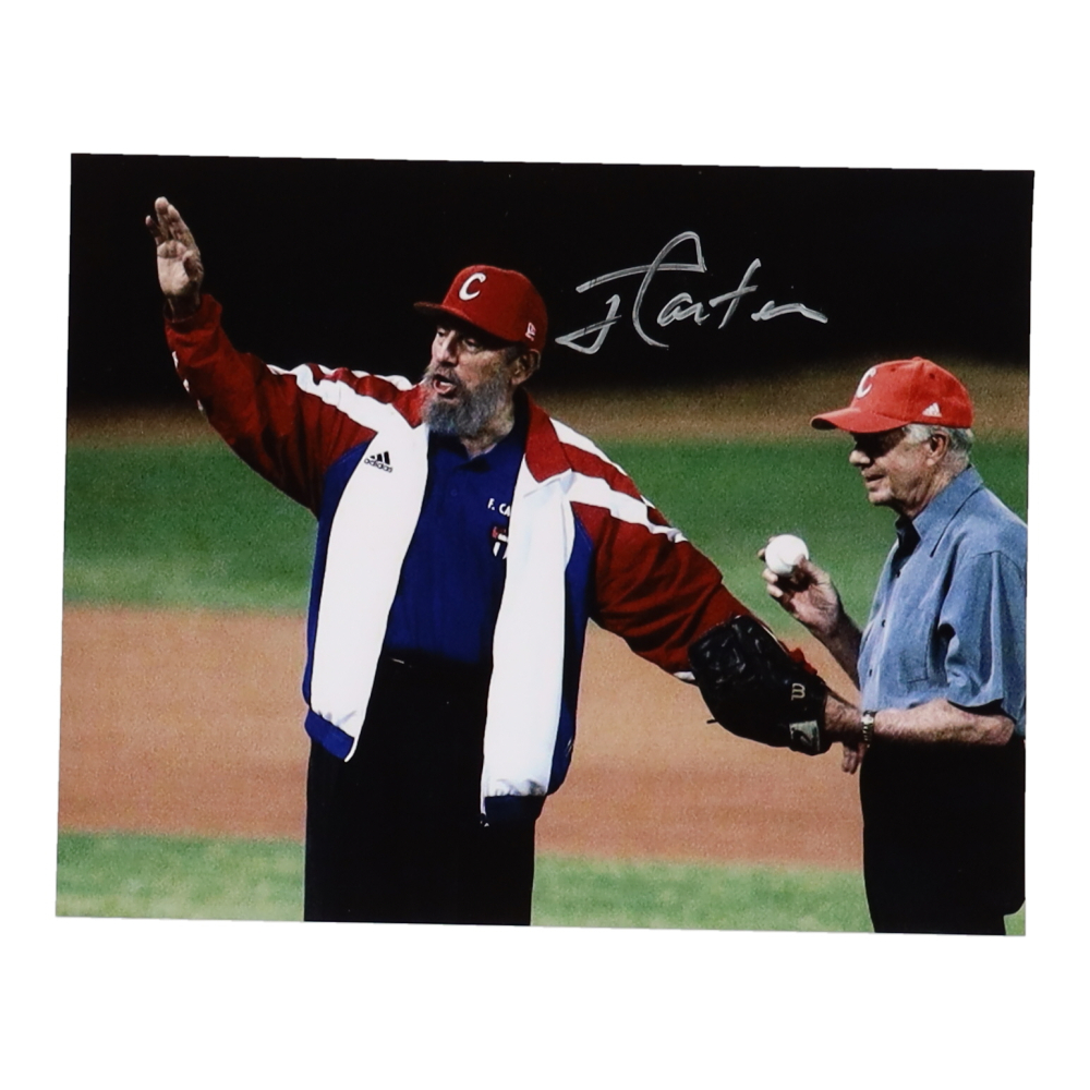 Jimmy Carter Signed 8x10 Photo with Fidel Castro (JSA) | Pristine Auction