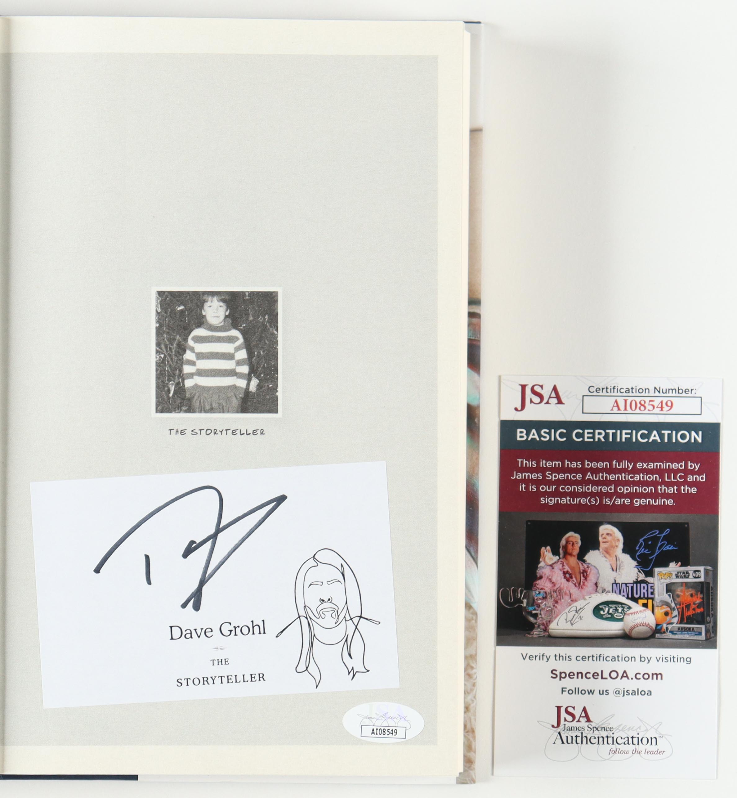 Dave Grohl Signed "The Storyteller: Tales of Life and Music" Hardcover ...