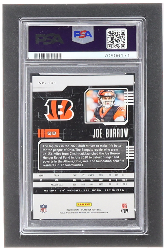 Joe Burrow 2020 Panini Playbook #101 RC (PSA 9) | Pristine Auction