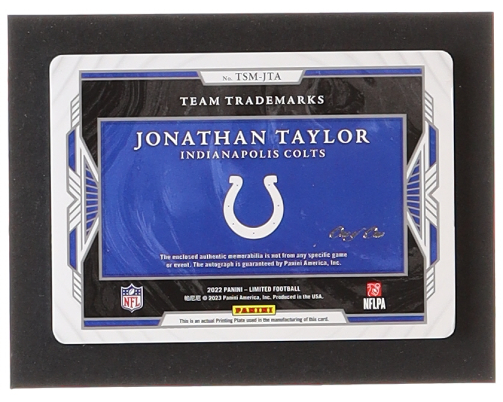 Jonathan Taylor 2022 Limited Team Trademarks Signature Materials ...
