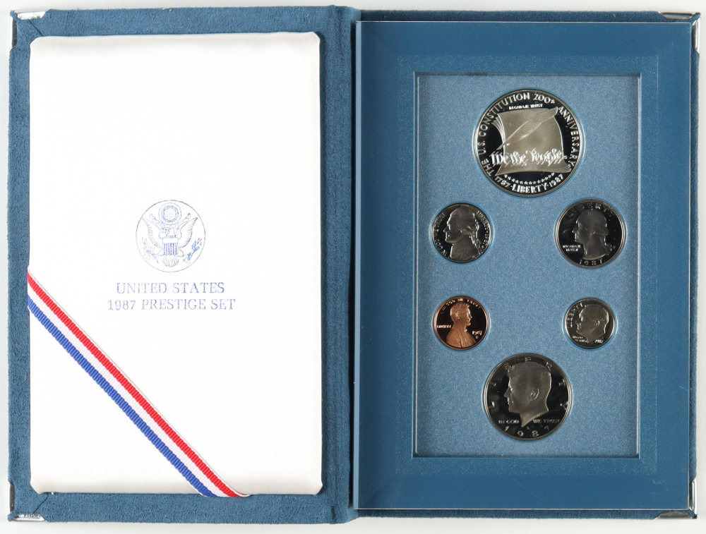 1987 United States Prestige Set of (6) Coins with Original Packaging ...