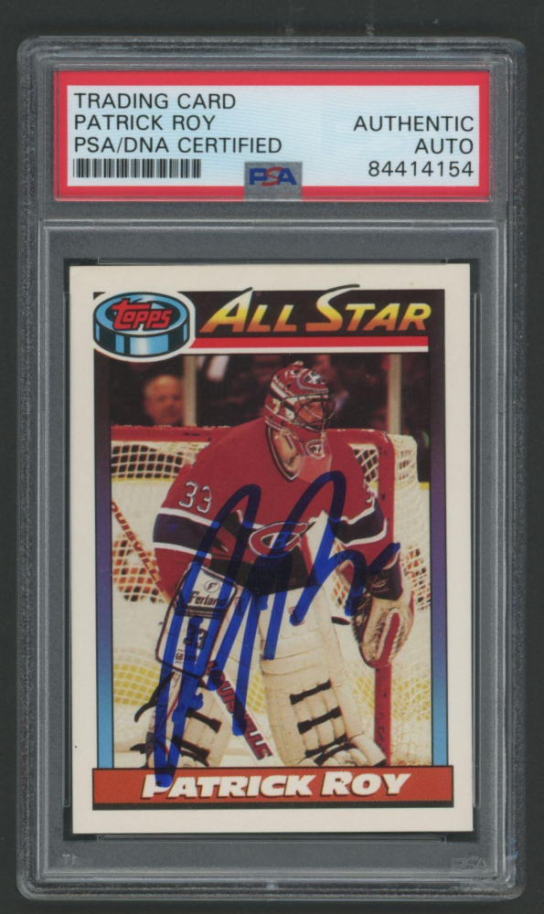 Patrick Roy Signed 1991-92 Topps #270 AS (PSA) | Pristine Auction