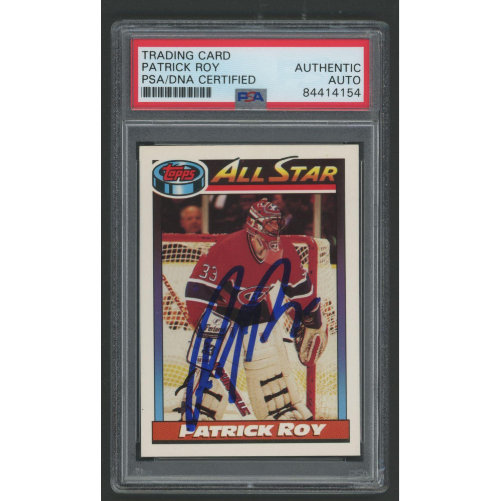 Patrick Roy Signed 1991-92 Topps #270 AS (PSA) | Pristine Auction