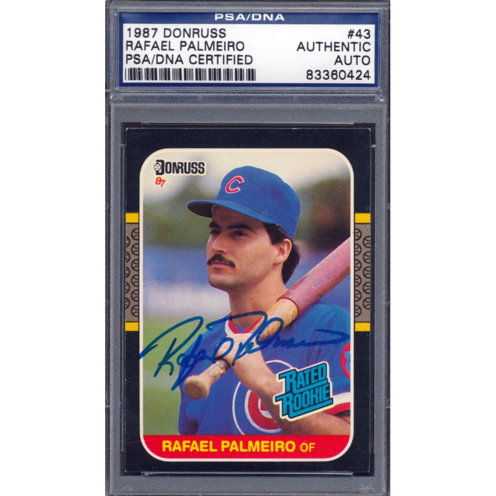 Rafael Palmeiro Signed 1987 Donruss #43 Rc (psa) | Pristine Auction