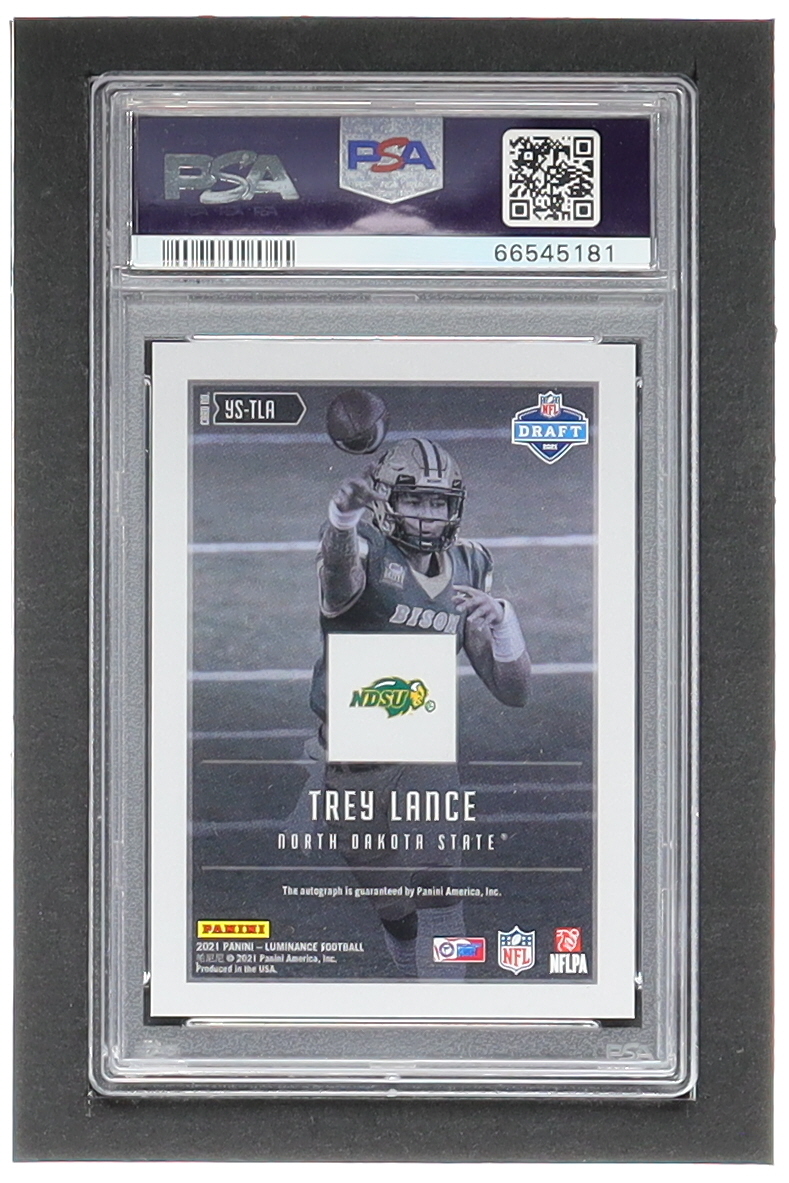 Trey Lance 2021 Panini Luminance Year One Signatures RPS #5 RC (PSA 8 ...