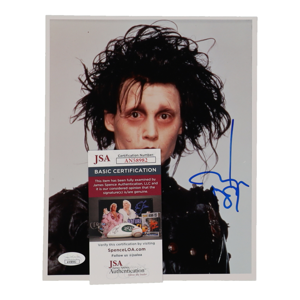 Johnny Depp Signed "Edward Scissorhands" 8x10 Photo (JSA) | Pristine ...