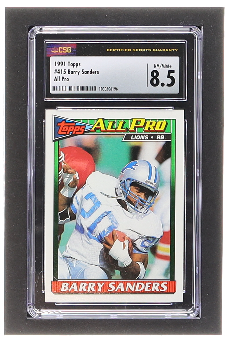 Barry Sanders 1991 Topps #415 (CSG 8.5) | Pristine Auction