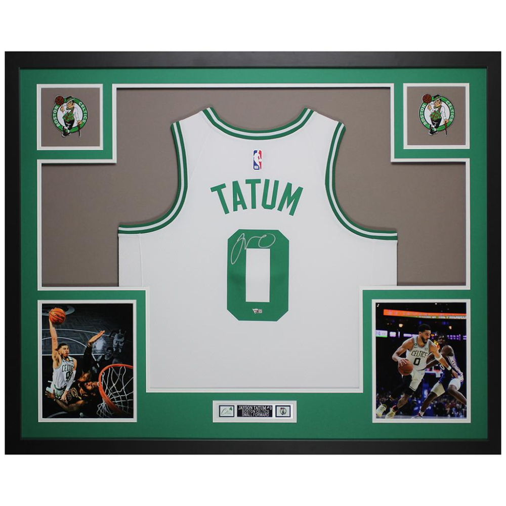 Jayson Tatum Signed Custom Framed Jersey (Fanatics) | Pristine Auction