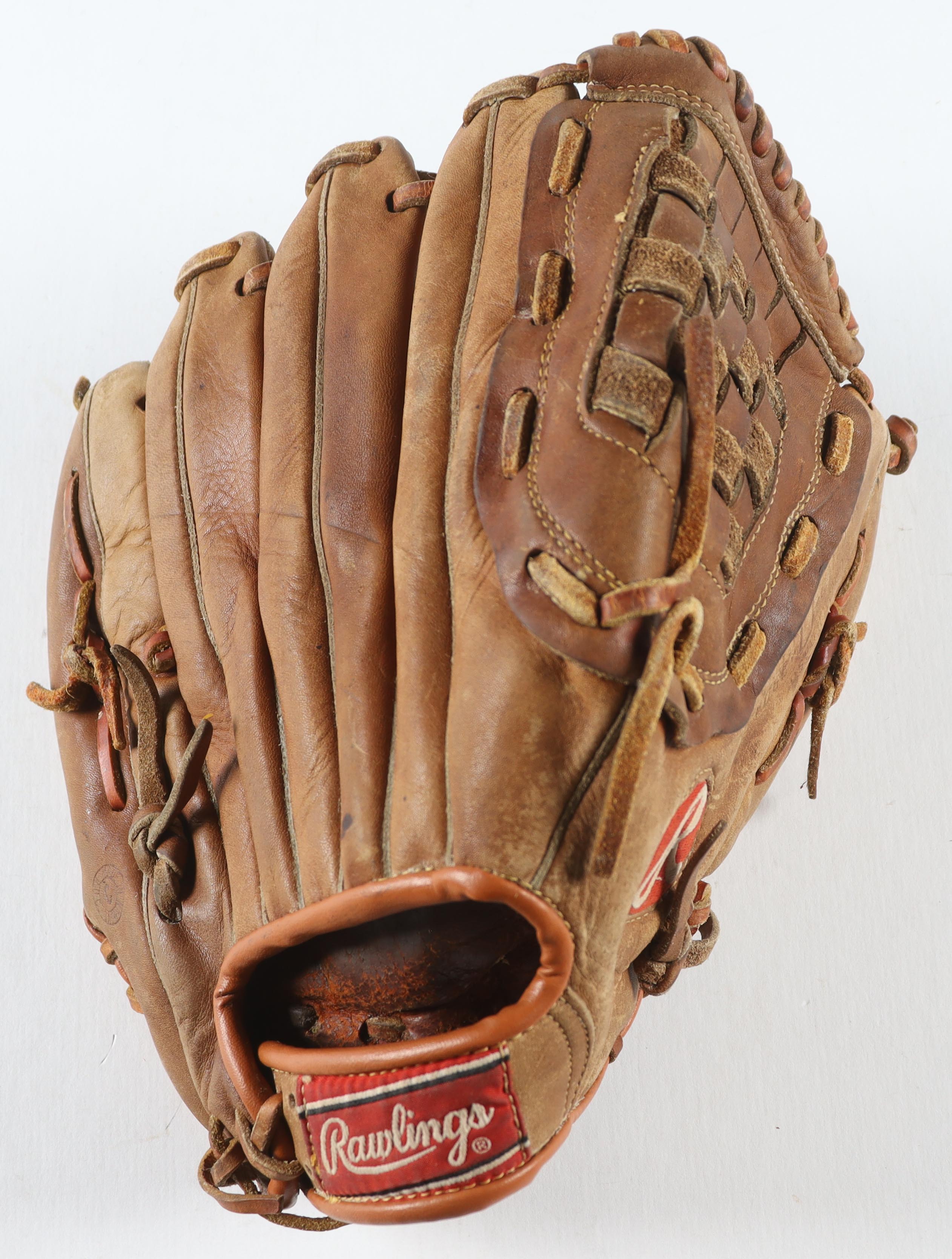 Nolan Ryan Signed Vintage Rawlings Baseball Glove With Wood Display ...