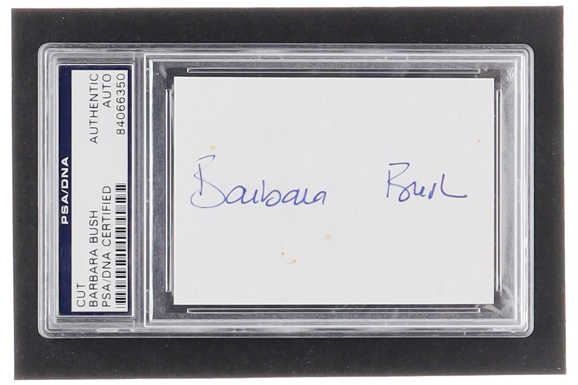 Barbara Bush Signed Cut (PSA) | Pristine Auction