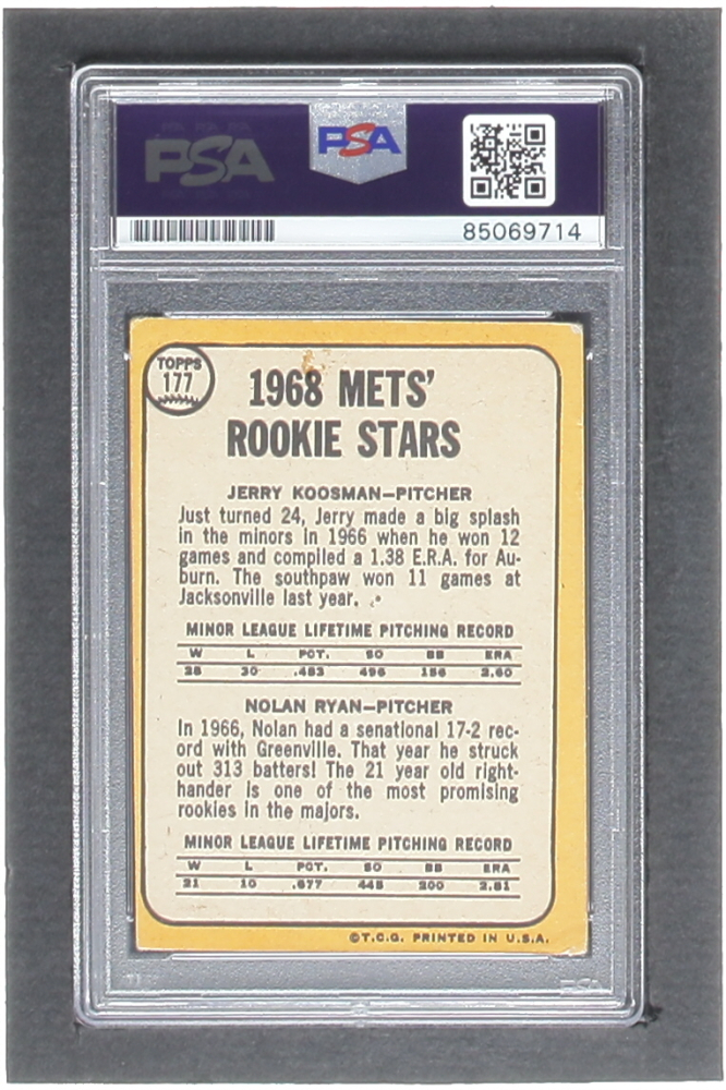 Nolan Ryan Signed 1968 Topps #177 Rookie Stars RC with Multiple ...
