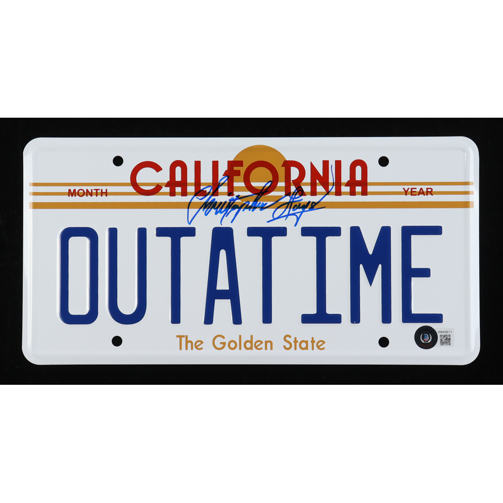 Christopher Lloyd Signed "Back to the Future" License Plate (Beckett ...