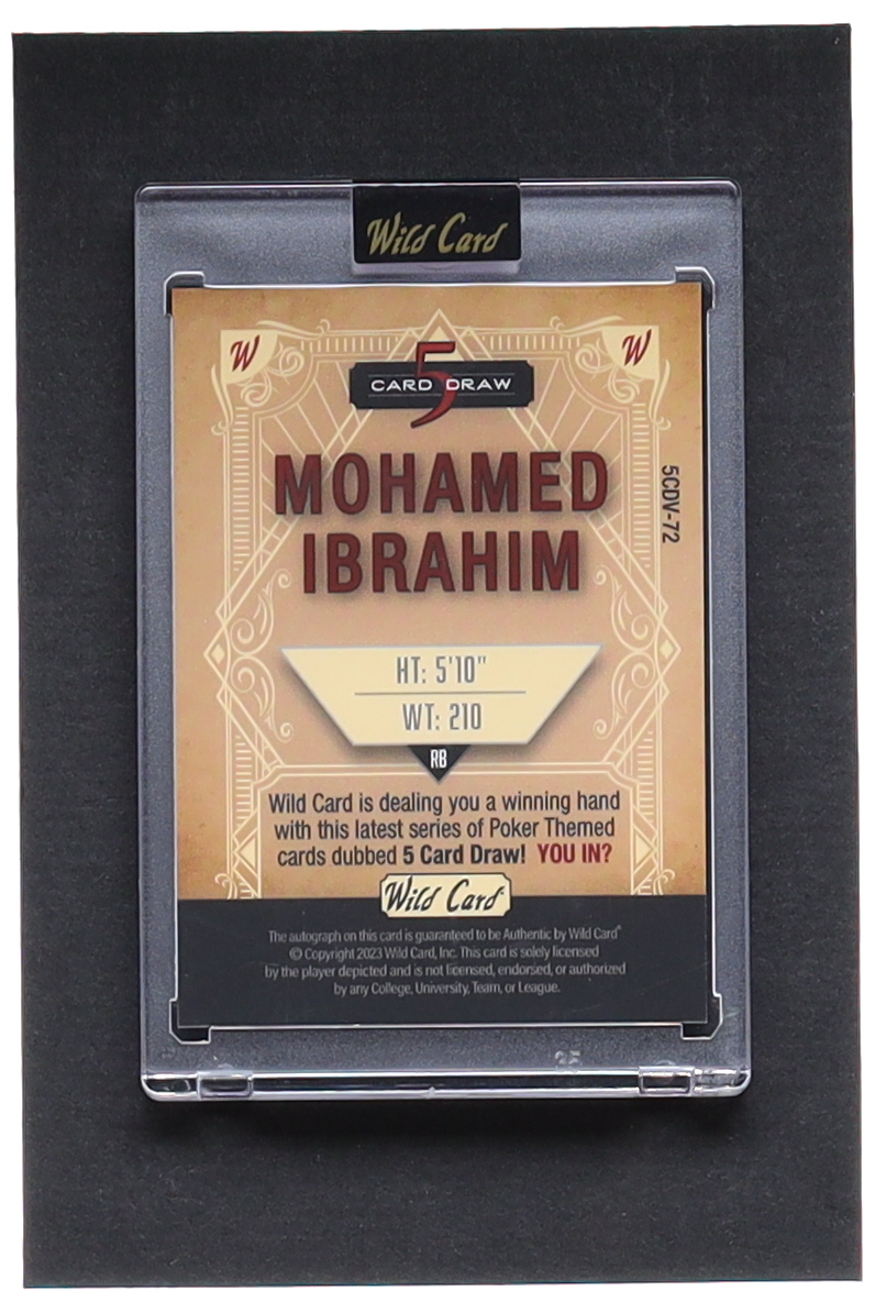 Mohamed Ibrahim 2023 Wild Card 5 Card Draw Autographs Red and Green #5CDV72 #3/3 | Pristine Auction