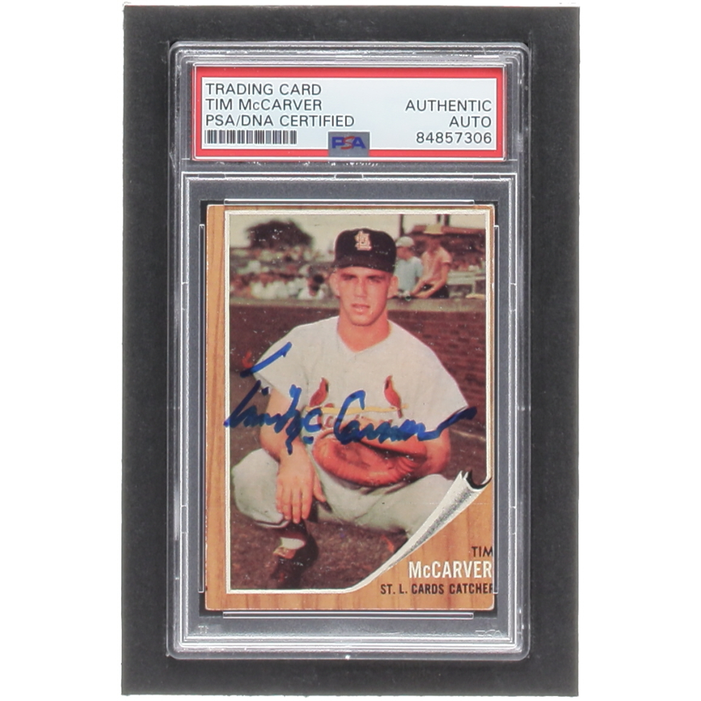 Tim McCarver Signed 1962 Topps #167 RC (PSA) | Pristine Auction