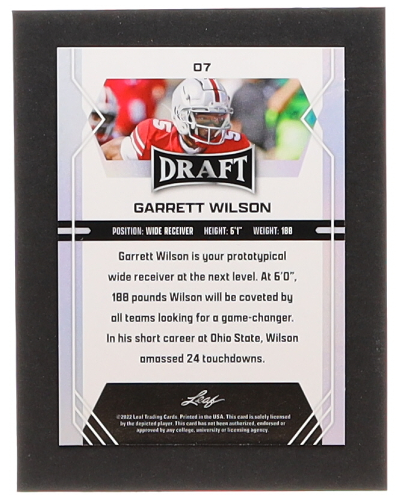 Garrett Wilson 2022 Leaf Draft Retail #7 RC | Pristine Auction