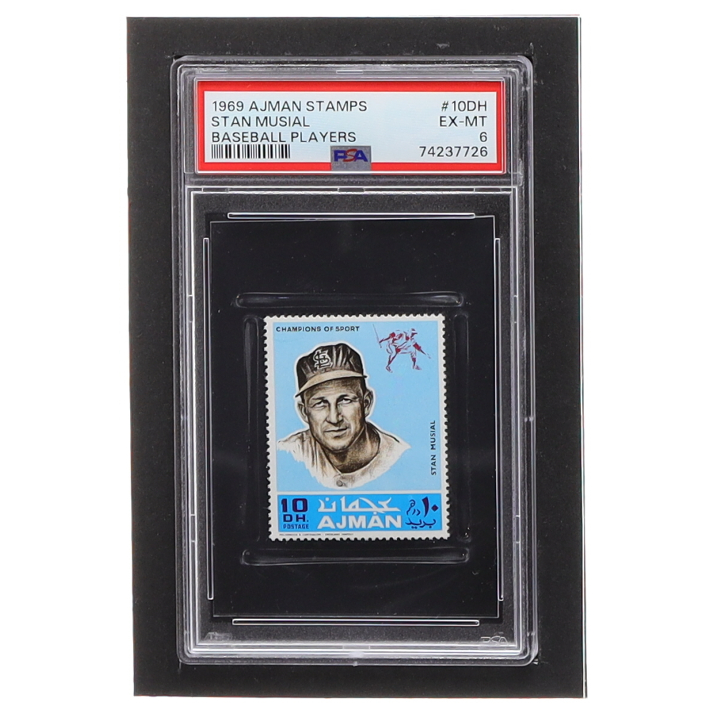Stan Musial 1969 Ajman Hall of Fame Stamps #4 (PSA 6) | Pristine Auction