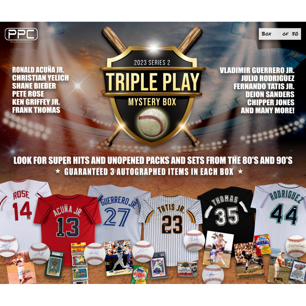 Press Pass Collectibles 2023 Triple Play Baseball Mystery Box - Series ...