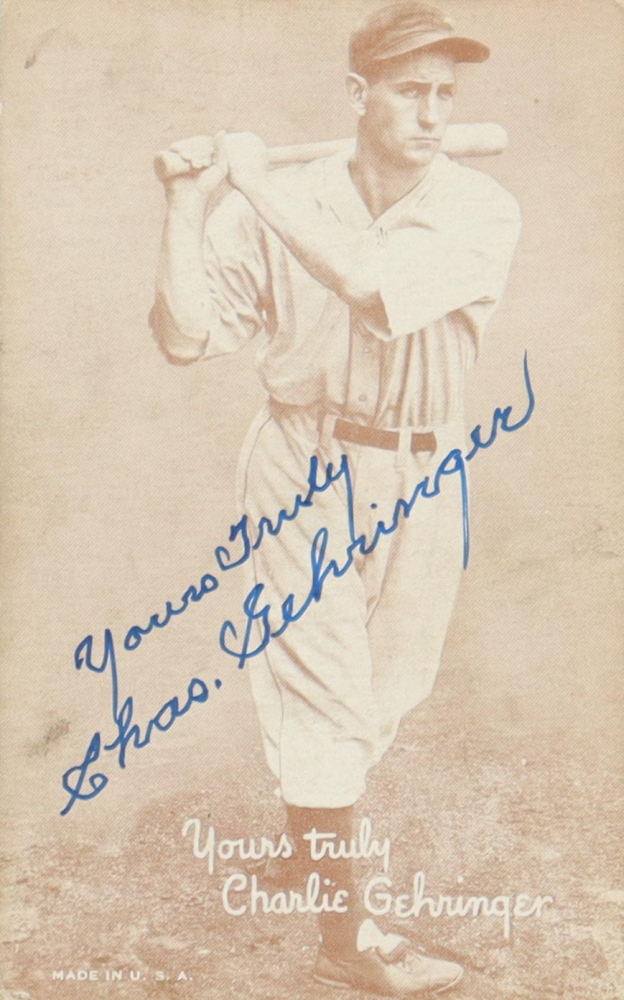Charlie Gehringer Signed 3x5 Photo Inscribed "Yours Truly" (Beckett ...