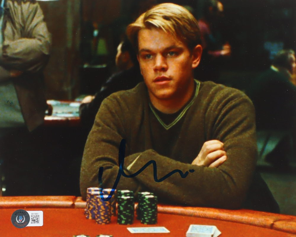 Matt Damon Signed "Rounders" 8x10 Photo (Beckett) | Pristine Auction