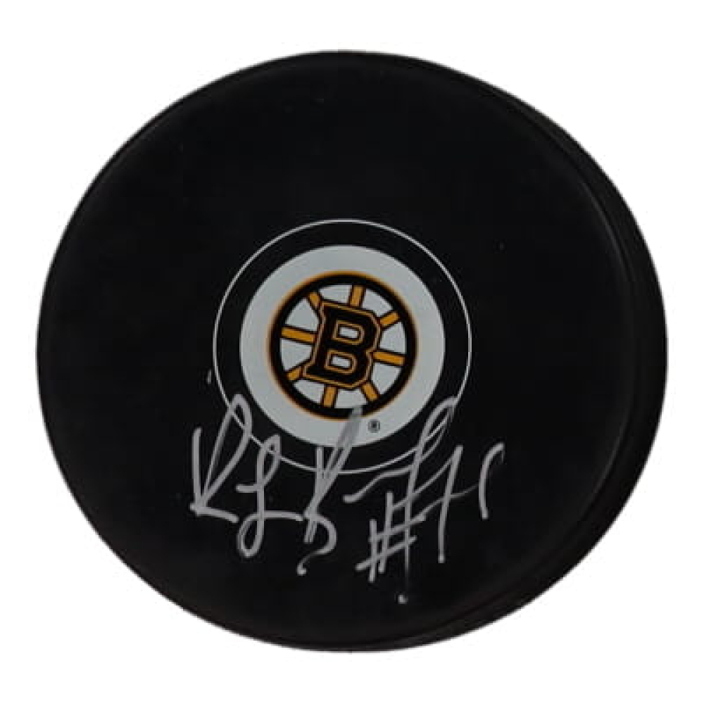Ray Bourque Signed Bruins Logo Hockey Puck (Beckett) | Pristine Auction