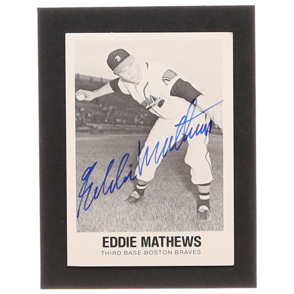 Eddie Mathews Signed 1977 TCMA #34 (Beckett) | Pristine Auction