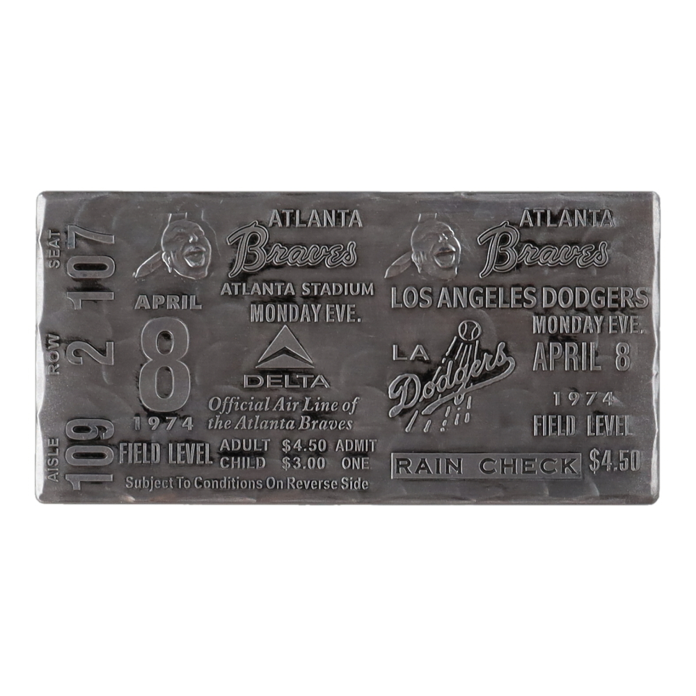 1974 Braves Metal Ticket | Pristine Auction