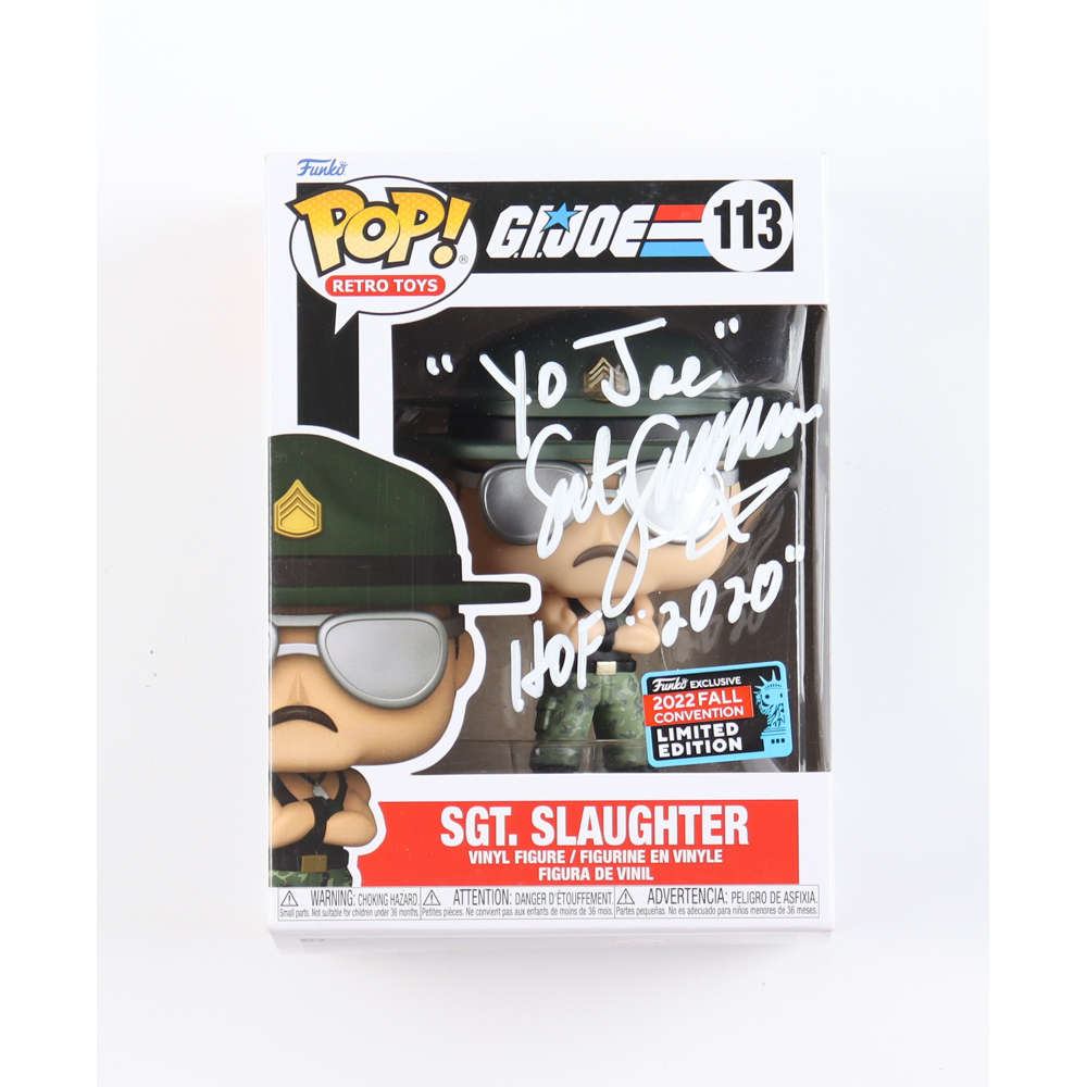 Sgt. Slaughter Signed "G.I. Joe" #113 Sgt. Slaughter Funko Pop Vinyl ...