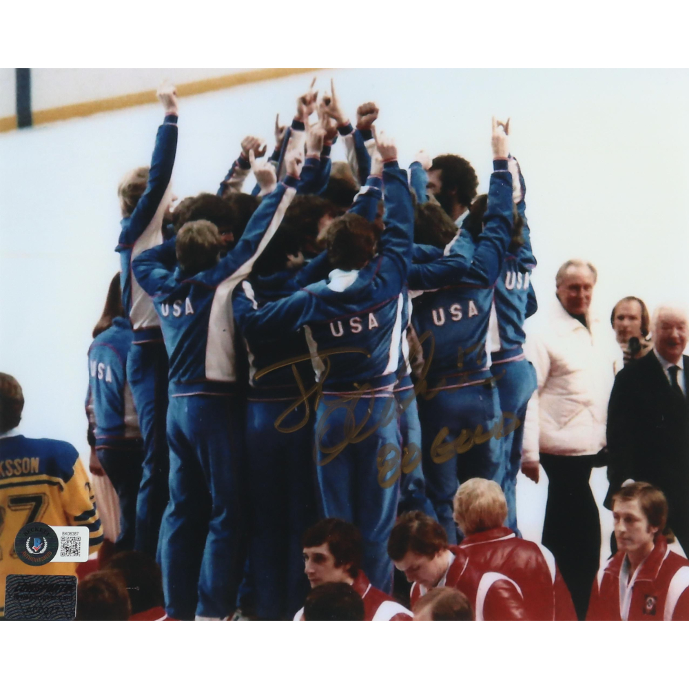 Jack O'Callahan Signed "Miracle on Ice" Team USA 8x10 Photo Inscribed ...