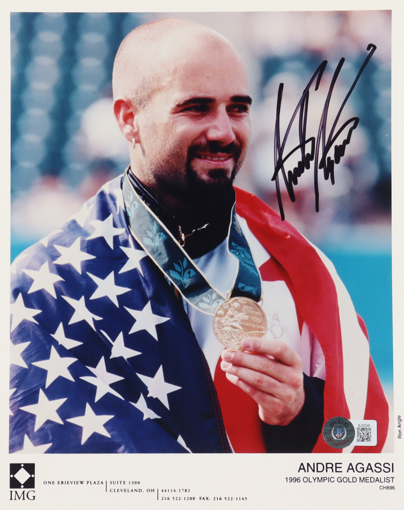 Andre Agassi Signed 8x10 Photo (Beckett) | Pristine Auction