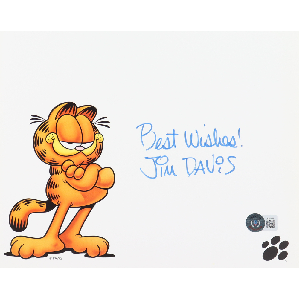 Jim Davis Signed "Garfield" 8x10 Photo (Beckett) | Pristine Auction