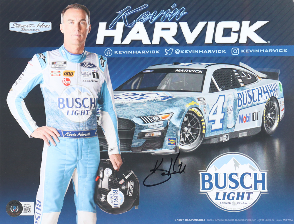 Kevin Harvick Signed NASCAR 8x10 Photo (Beckett) | Pristine Auction