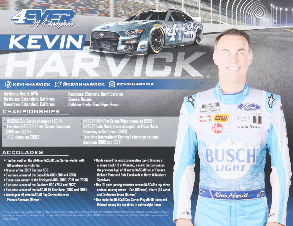Kevin Harvick Signed NASCAR 8x10 Photo (Beckett) | Pristine Auction