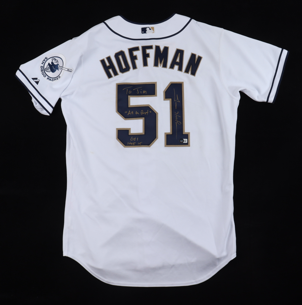 Trevor Hoffman Signed Padres Jersey Inscribed "To Jim "All The Best ...